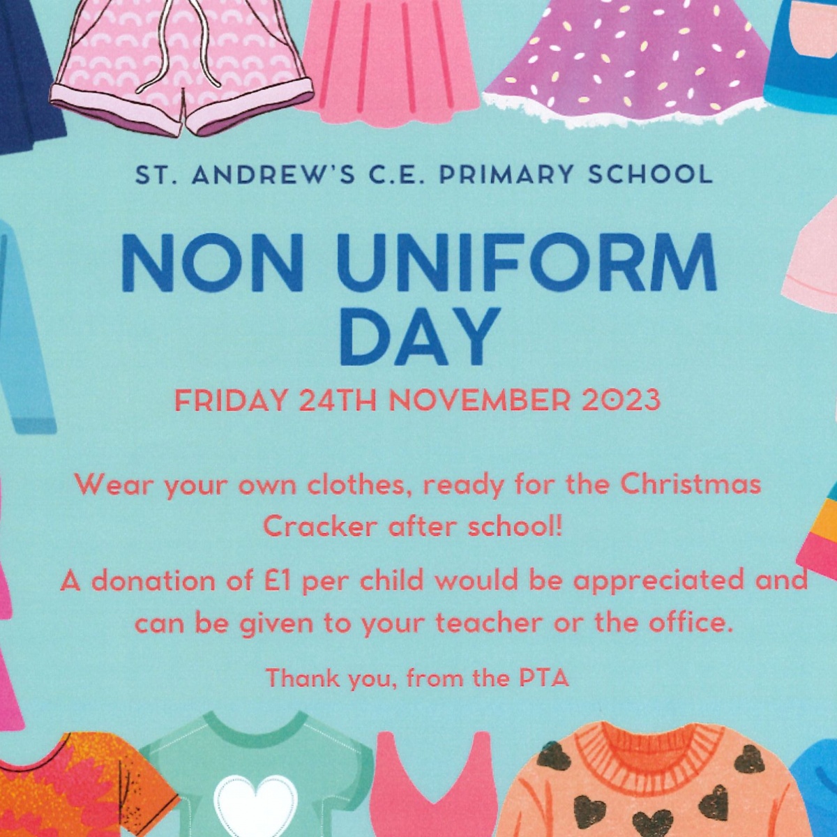 St. Andrew's C of E Primary School - Non-Uniform Day